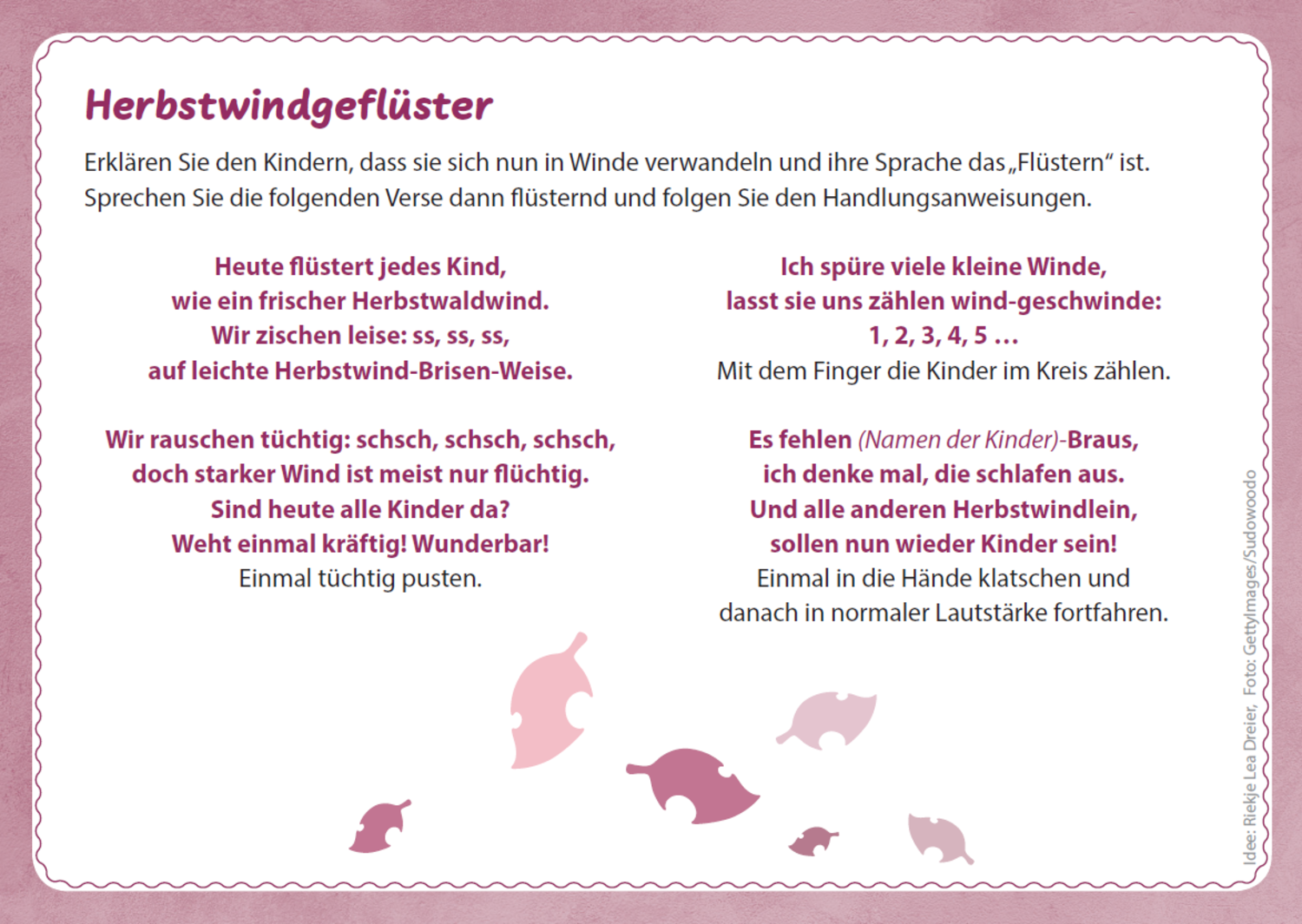 Gratis: Ruck-zuck-Morgenkreiskarten 0-3 Jahre Herbst - kostenloses ...